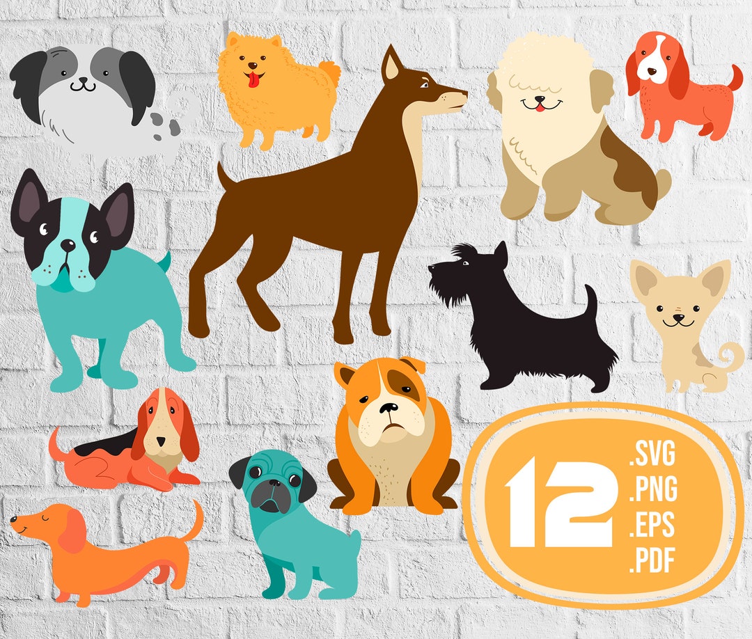 Dogs Collection Svg,cartoon Dogs Collection,funny Dogs Clipart,animals ...