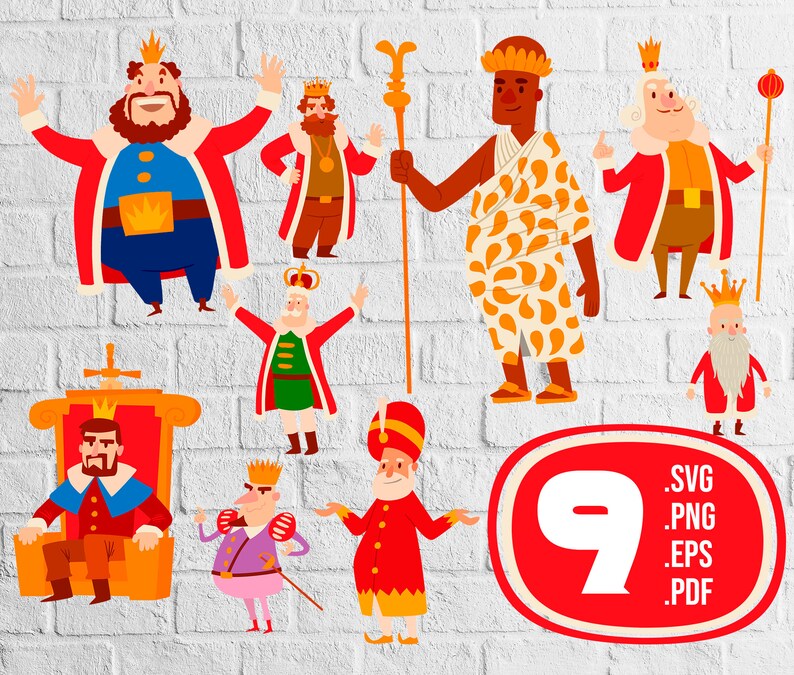 King Characters Svg, King Svg, Leader Svg, Prince Svg, King Clipart Svg ...