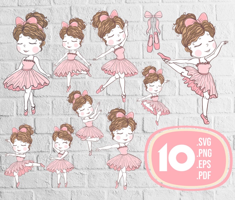 Ballerina Bundle Svgballet Svgmale Ballerina Svgdancer - Etsy