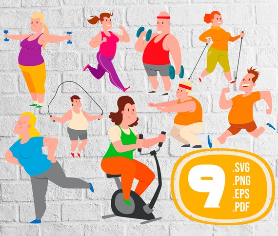 Fat people fitness svgFitness SVG Bundle Fitness SVGFitness | Etsy