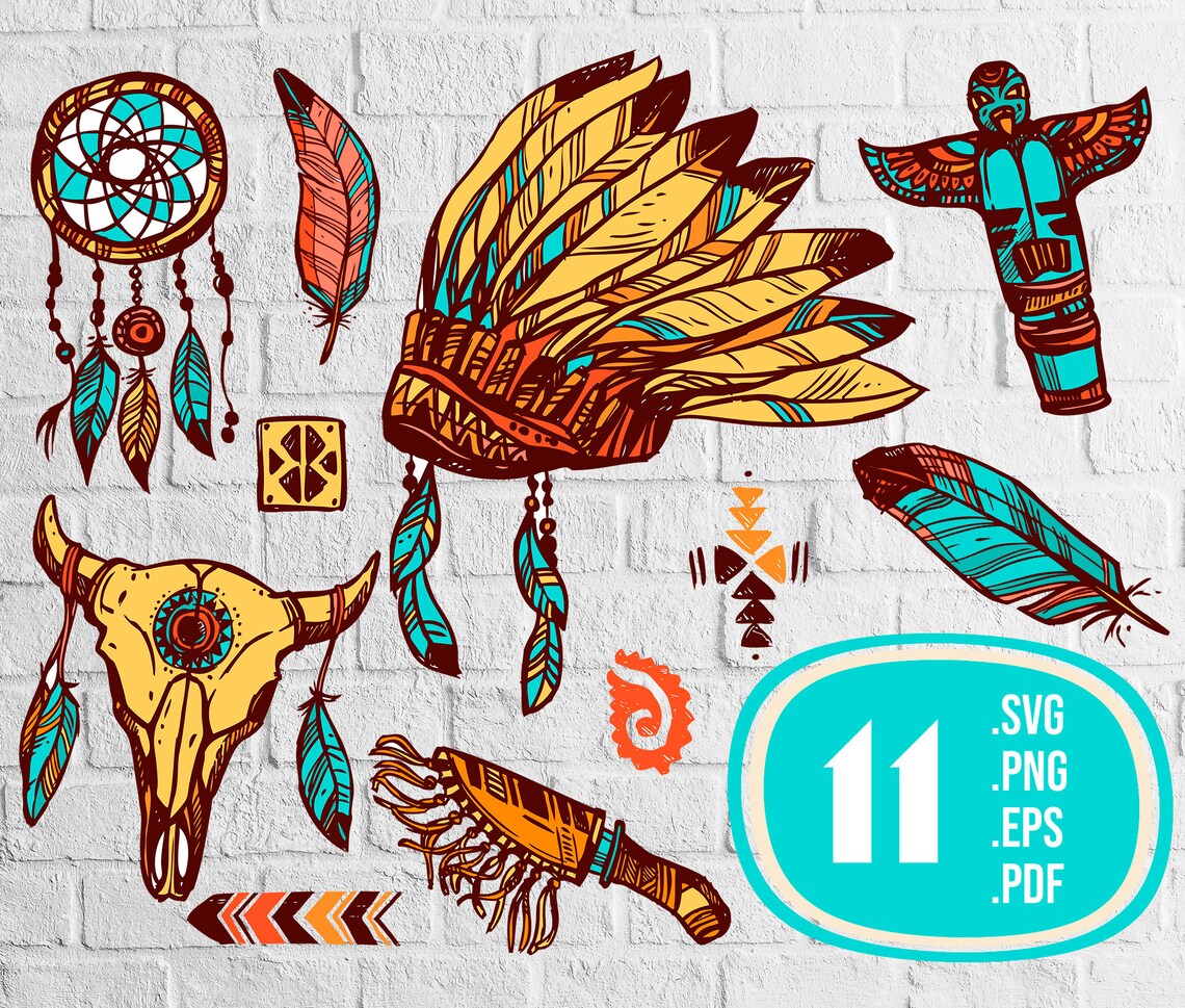 Native Americans Svg,native American SVG Bundle, Native Svg, Headdress ...