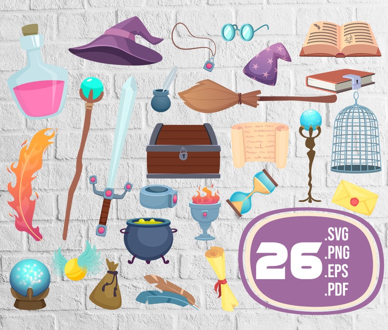 Magic Svg,magic Bundle Svg, Magic Hat Svg, Magician Elements Svg,witch ...