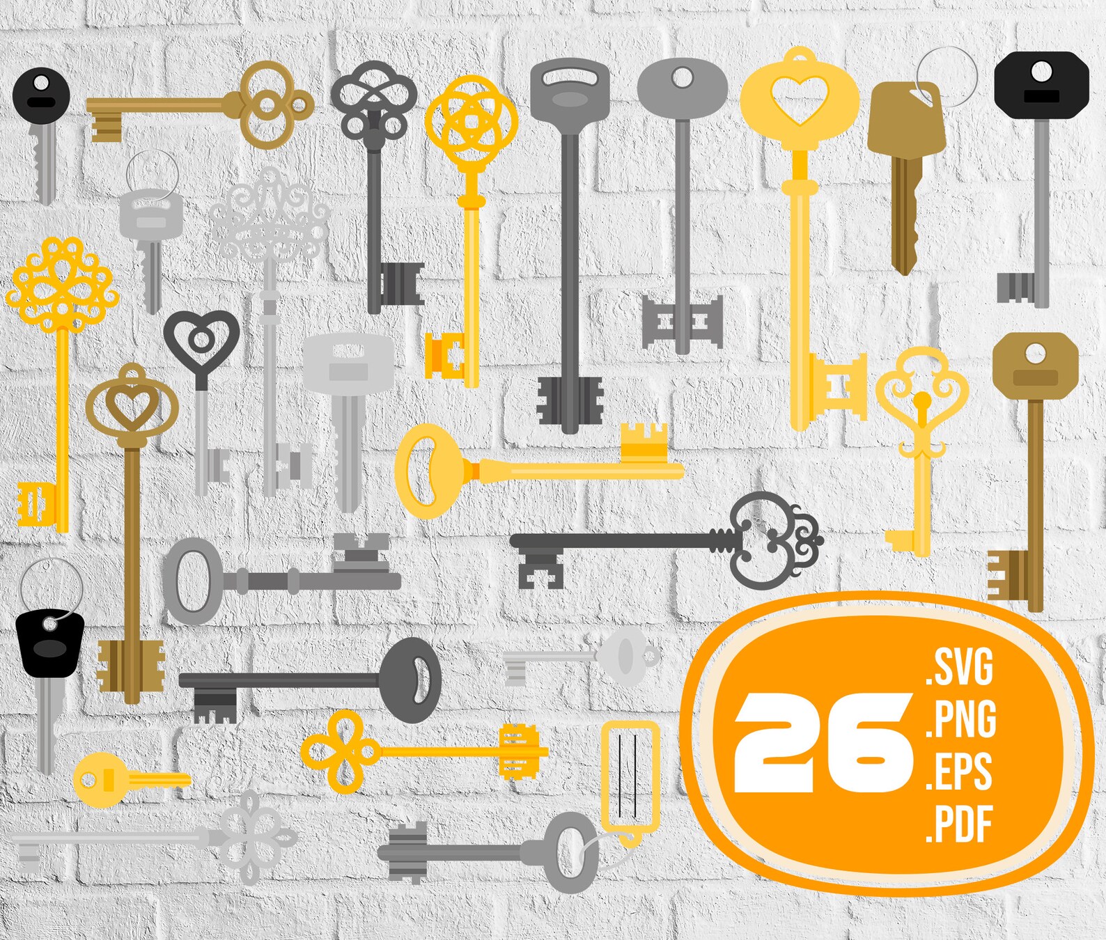 Keys Svg,key SVG Bundle, Key SVG, Key Clipart, Key Print File,keys ...