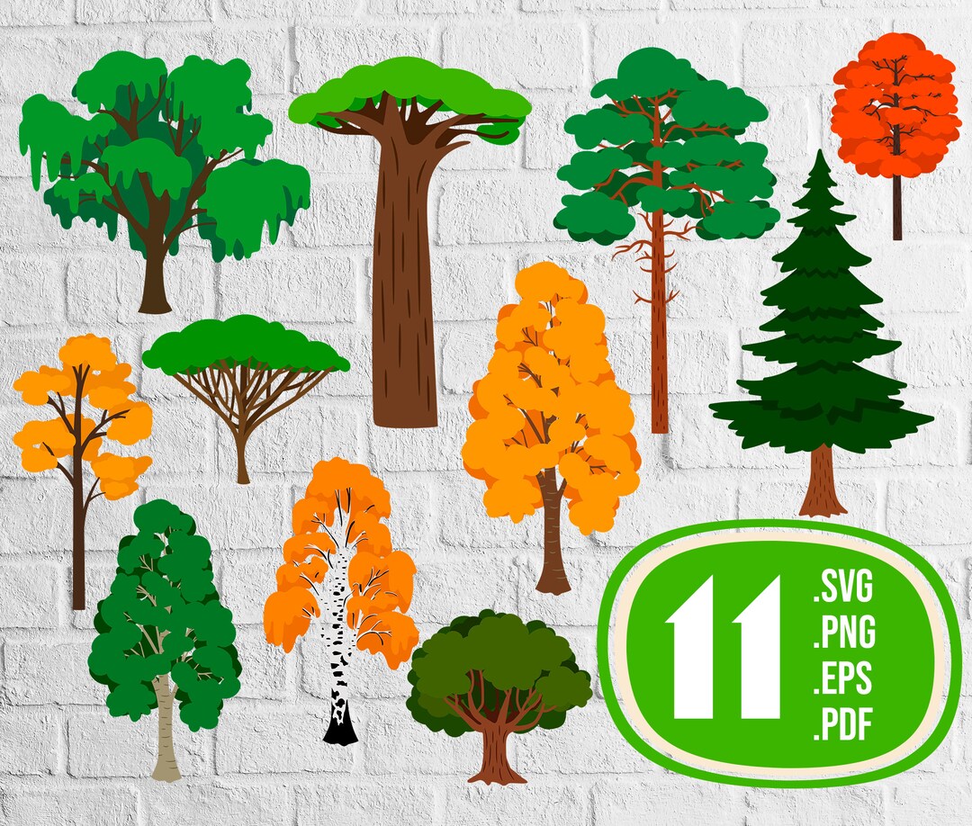 Bäume Svg Baum Svg Baum Silhouette Baum Vektor Baum - Etsy Schweiz