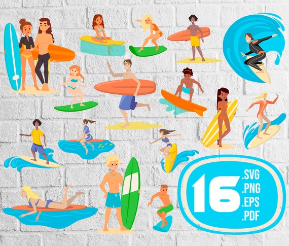 Surfing svgSurfing Bundle SVG Design surf svg surfboard | Etsy