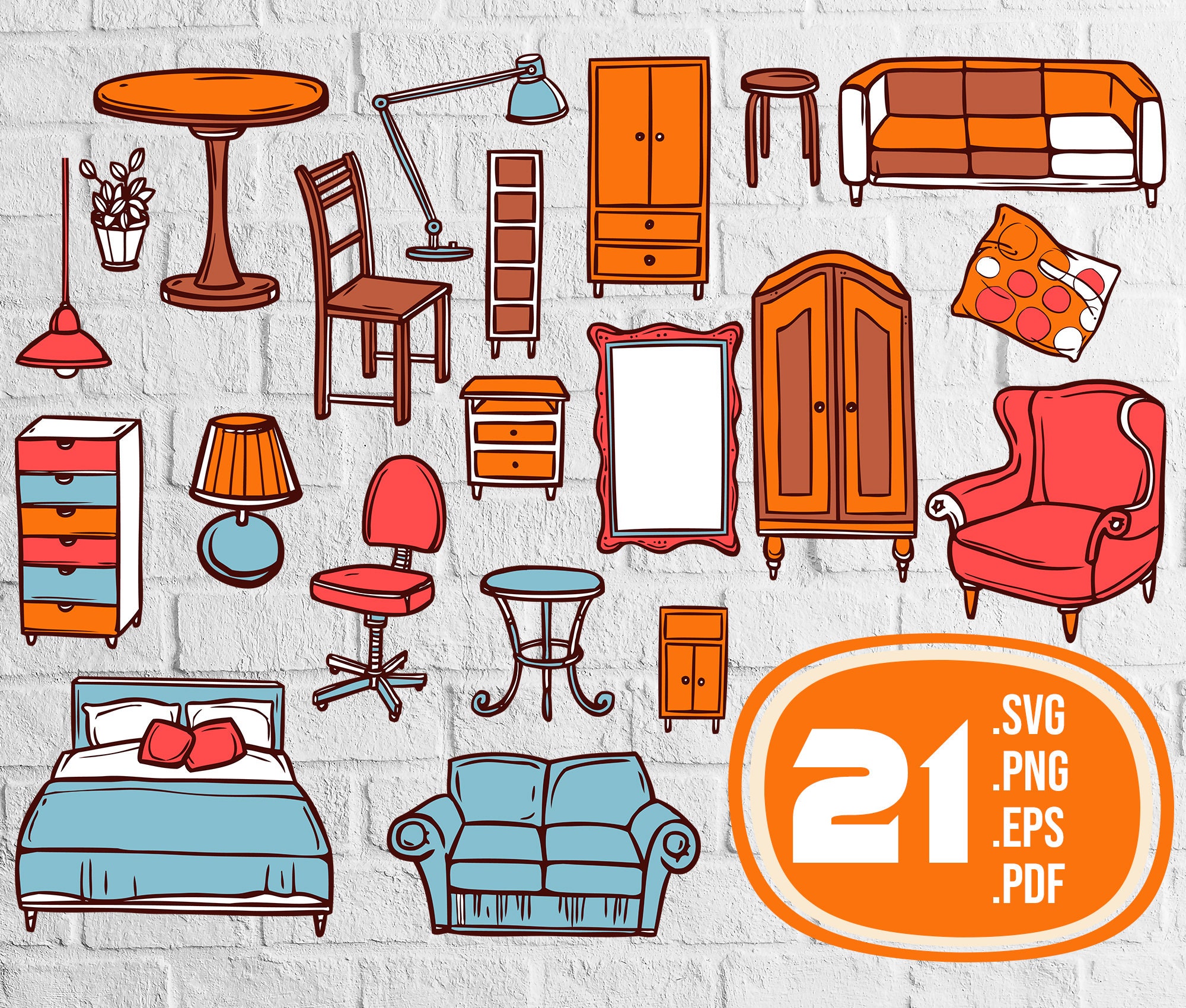 Home Furniture Svg,home Interior SVG, Furniture SVG, Furniture PNG ...
