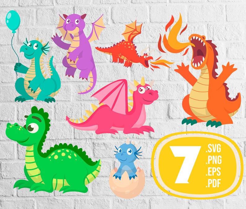 Cute Dragon Svg Dragon Svgdragon Silhouettedragon - Etsy