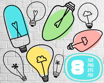 Light Bulb Svg Bulb Svg Light Bulb Clipart Lightbulb Svg - Etsy