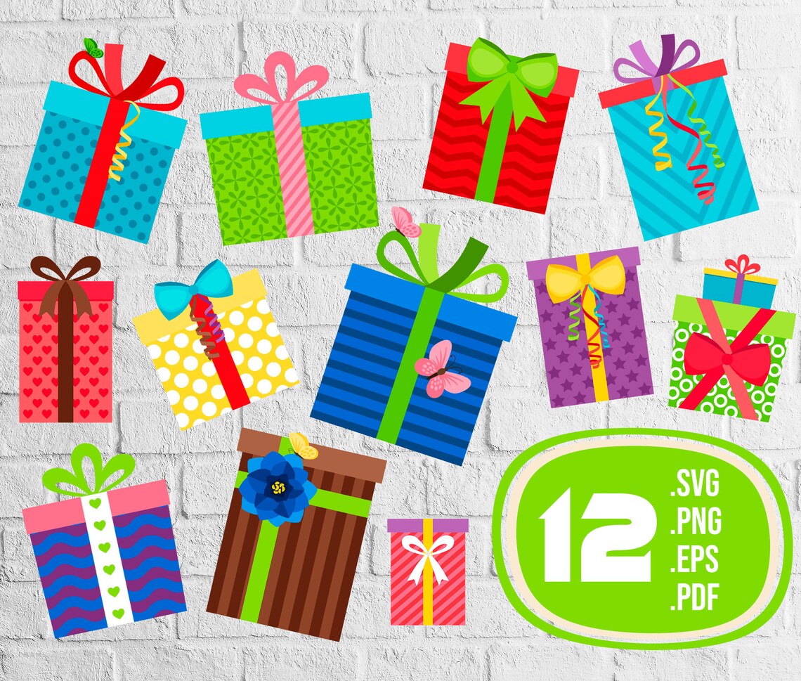 Gift Boxes Svggift Svg Gift Box Svg Present Svg Giftbox - Etsy