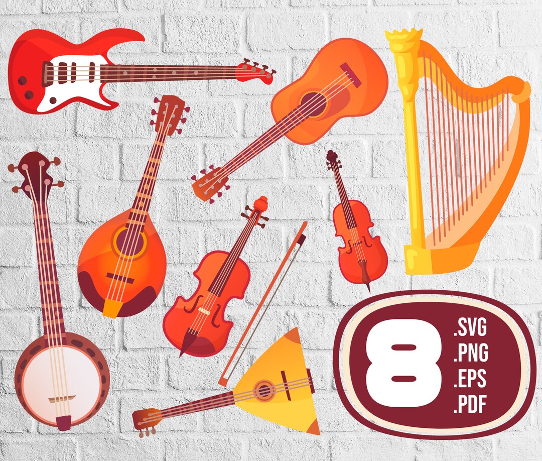 Stringed Instruments Svg, Music Instruments Svg,music Instruments Svg ...