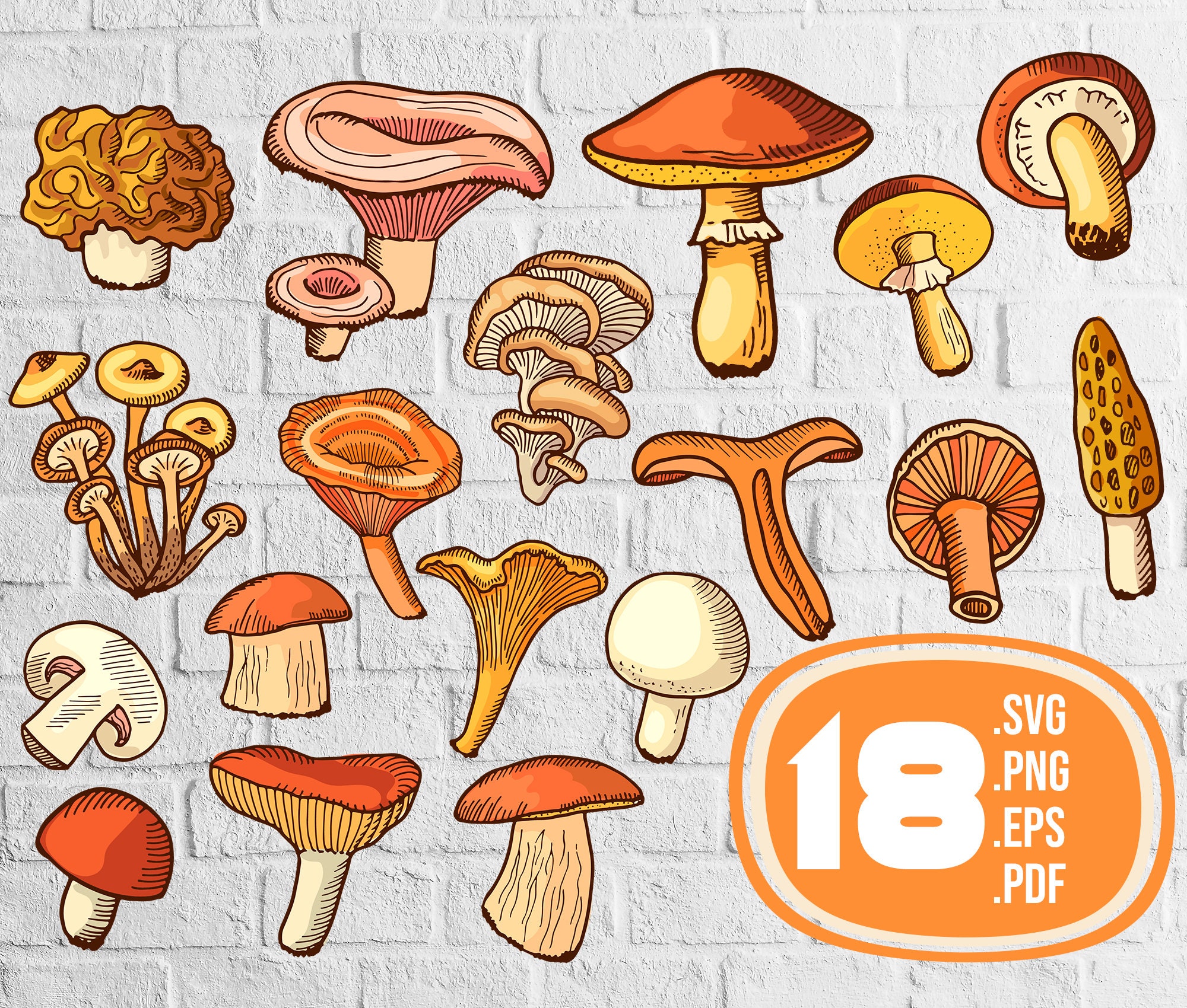 Mushrooms Svg,mushrooms Animation Svg,mushrooms Clipart, Champignon ...