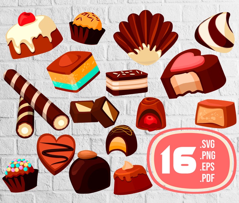Chocolate Candies Svg,chocolate Candies Svg,candy Svg,bundle Cute ...