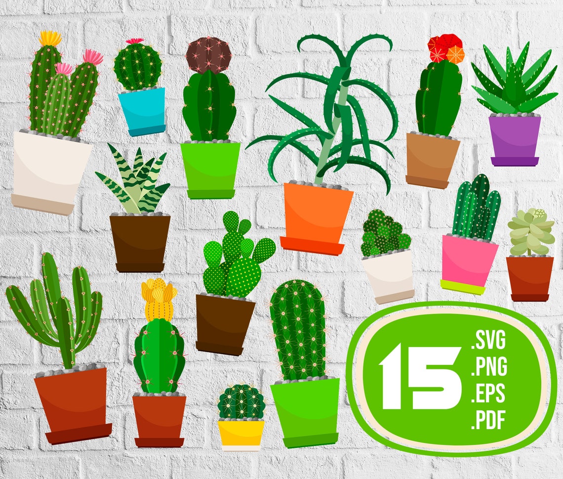 Cactus Svg,cactus Svg File, Succulent Svg File, Plant Svg Cactus ...
