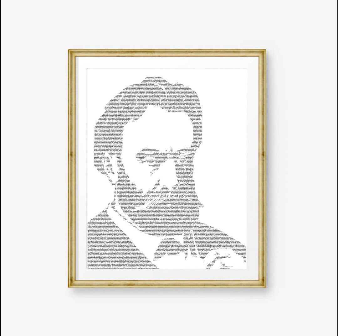 Text Portrait of Raffi With Poems - Րաֆֆի Բանաստեղծիւթուններու Տառերով ...