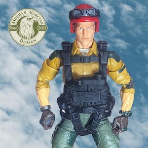 ARAH Inspired Ripcord Parachute Backpack for 1/12 Scale GI Joe ...