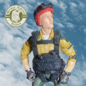 ARAH Inspired Ripcord Parachute Backpack for 1/12 Scale GI Joe ...