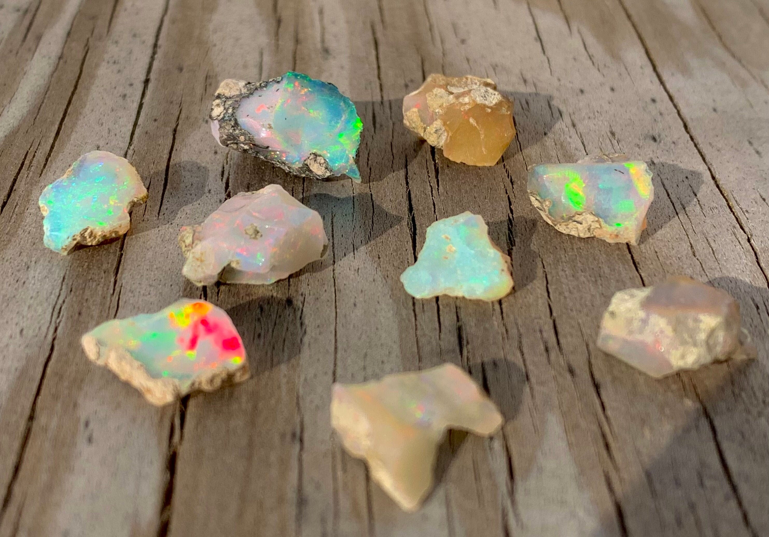 Precious Opal Crystals Raw Welo Opals with Excellent Red | Etsy