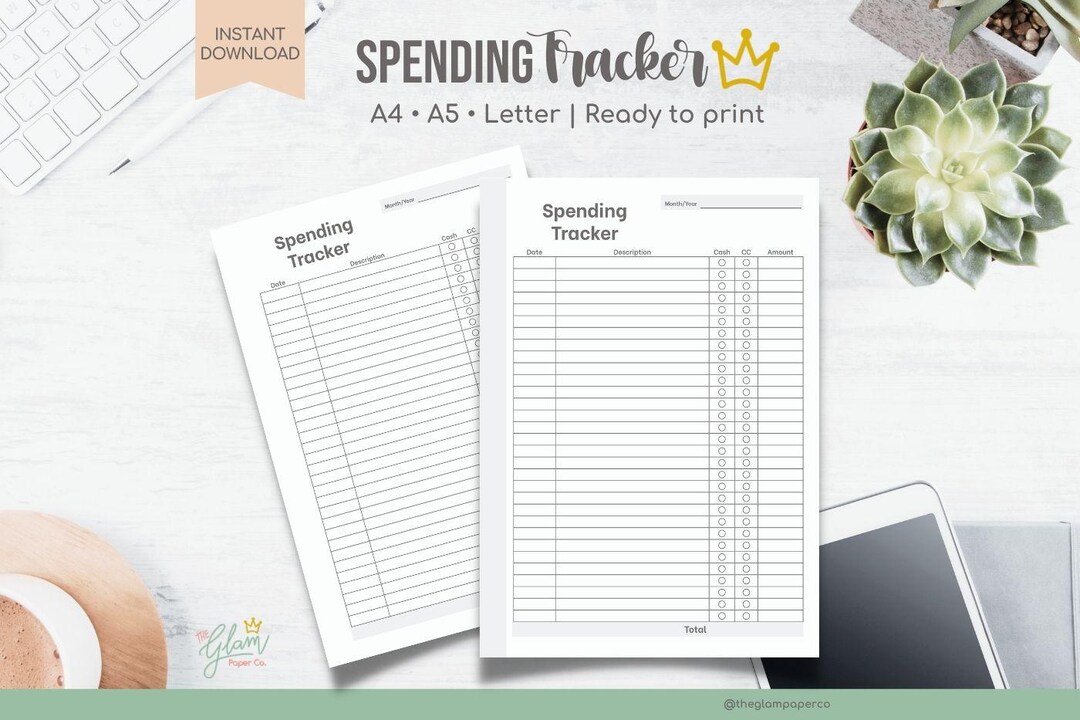 Expense Tracker Printable, Planner Set. A4, A5, & US Letter,a5 Planner ...
