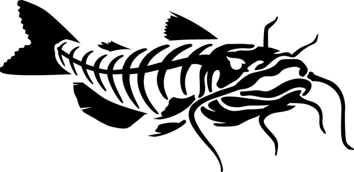 Catfish Bones Decal - Etsy