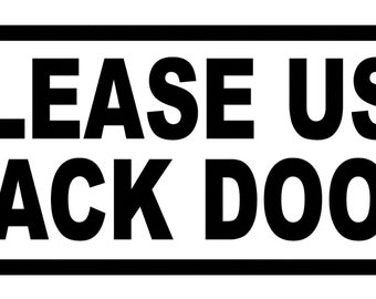 Use Back Door Sign - Etsy