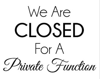We Closed Sign With Company Logo - Etsy