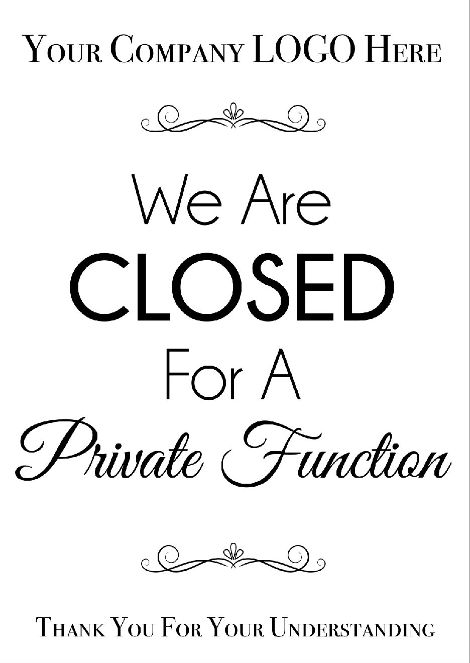 Digital File for Download Poster With Company Logo Included A Size We ...