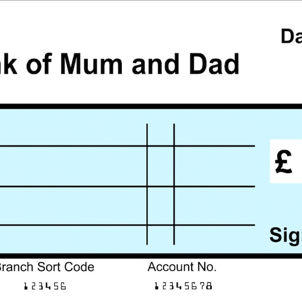 Bank of Mum and Dad Cheque - Etsy UK