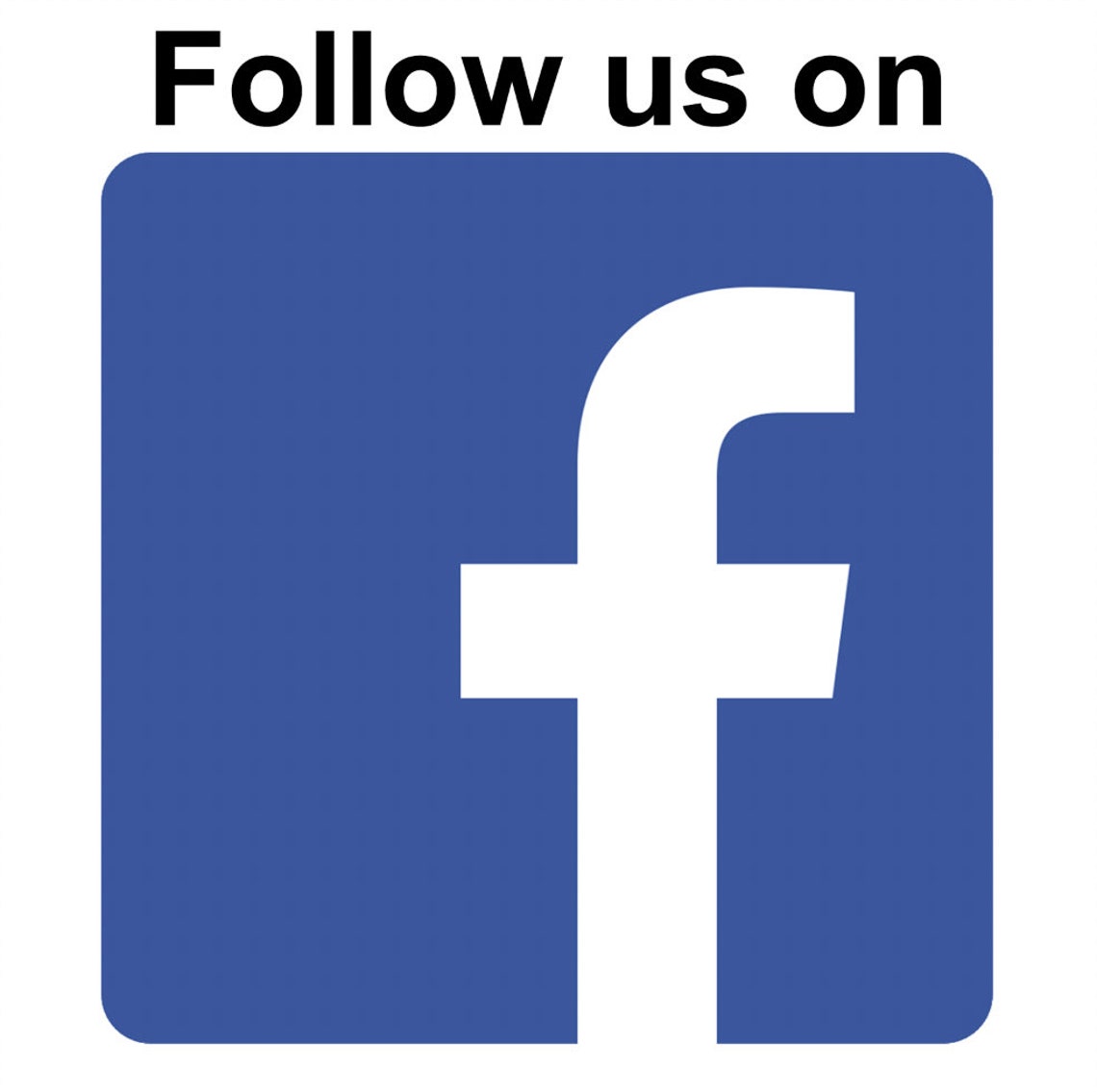 Square GLOSS External Grade Follow Us on Facebook FB Media Sticker ...