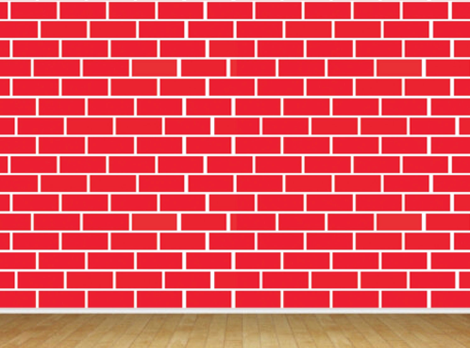 Animated Brick Wall Red White Santa Grotto Fireplace Wallpaper Mural ...