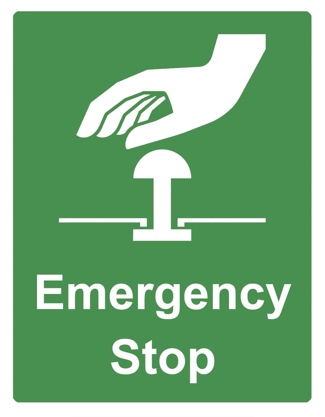 Emergency Stop Button Health & Safety Business Shop Retail Notice Sign ...