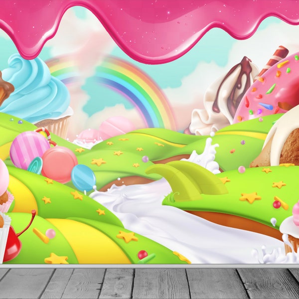 Candy Shop Wallpaper - Etsy