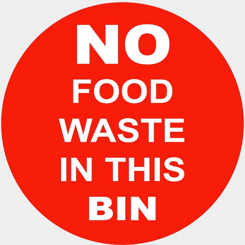 Food Waste Sign - Etsy
