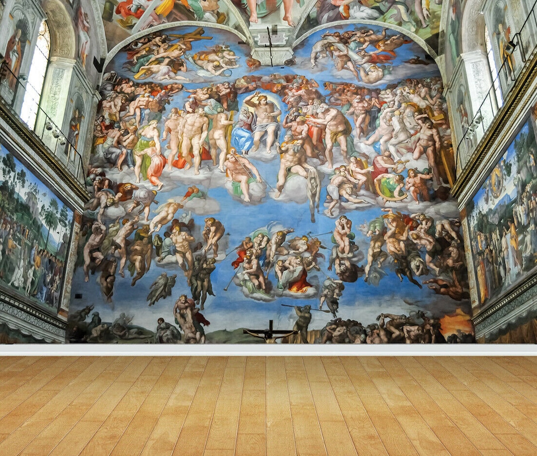 Sistine Chapel Vatican Feature Self Adhesive Gloss Finish Wallpaper ...