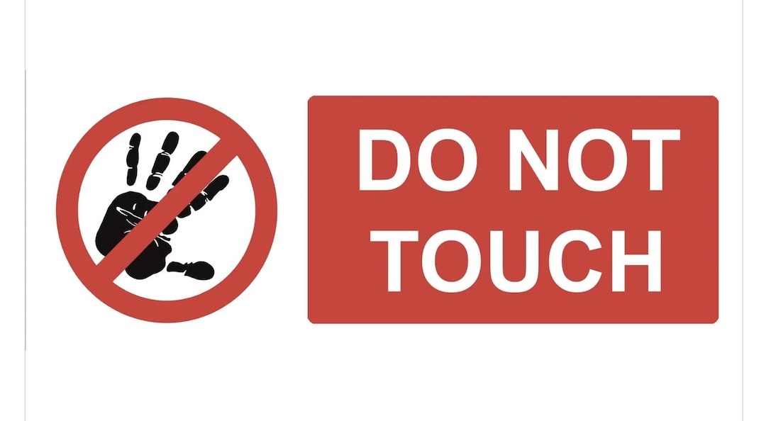 Please Do Not Touch Retail Shop Business Door Window Glass Self ...