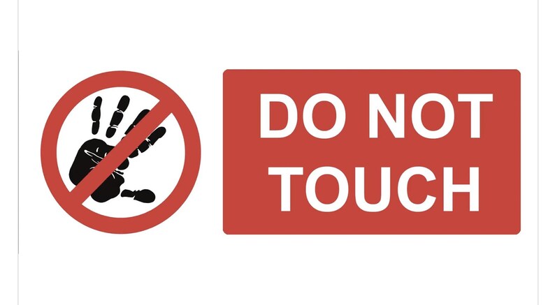 Please Do Not Touch Retail Shop Business Door Window Glass Self ...