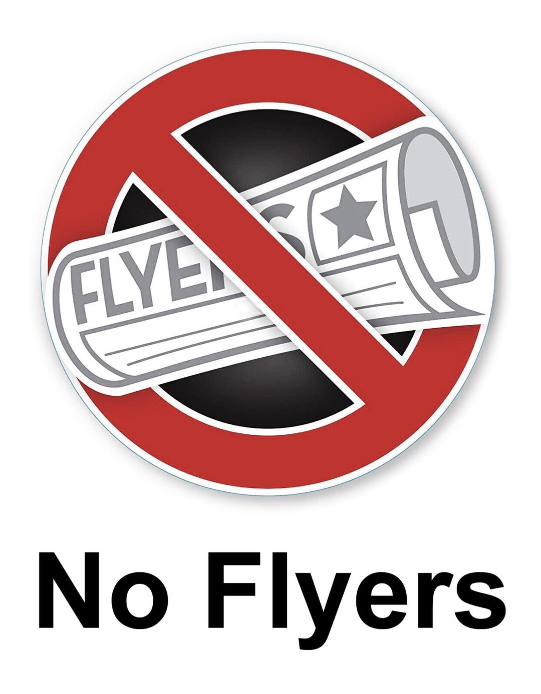 No Flyers Post Box Porch Notice Sign Business Pub Cafe Retail Salon ...