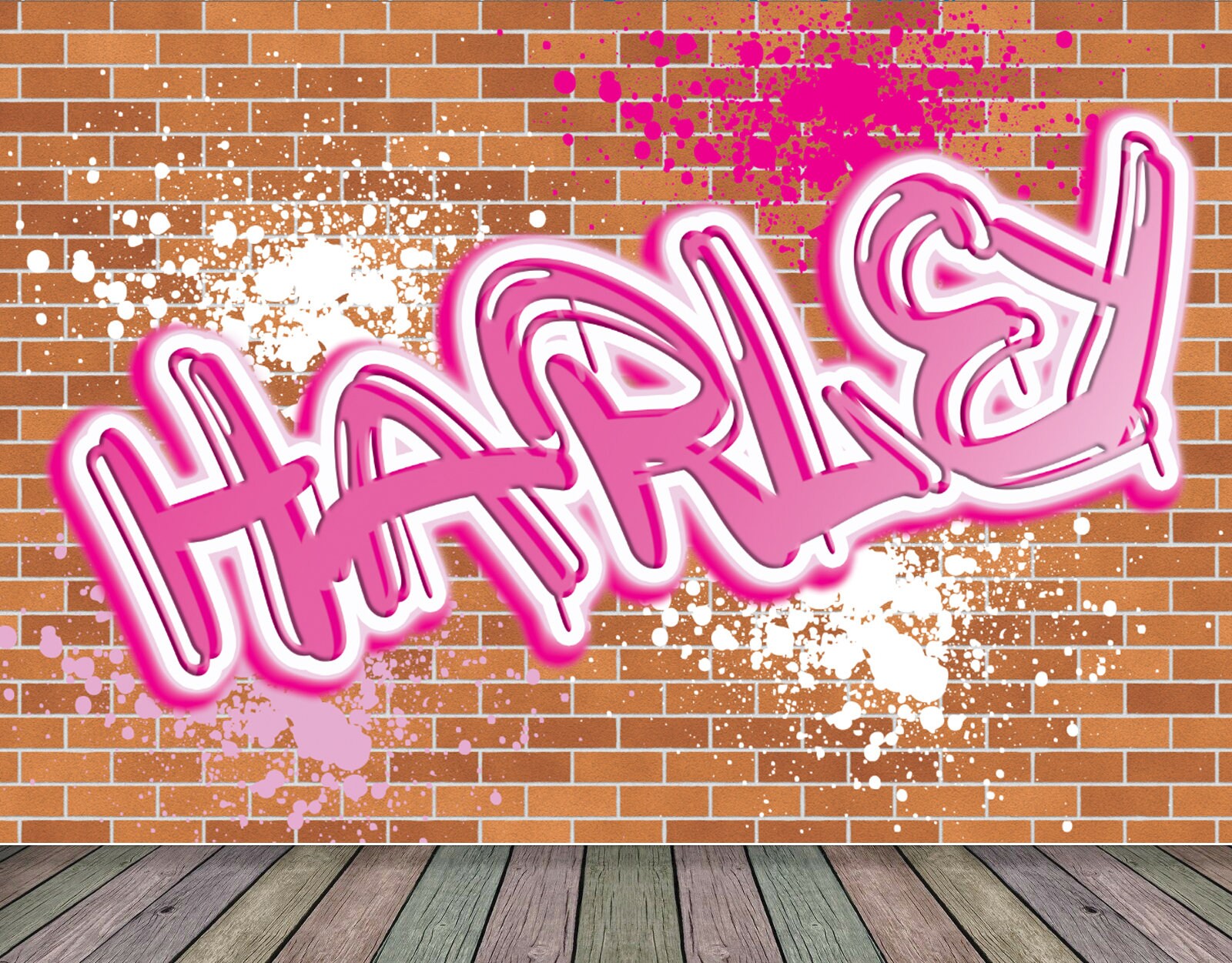 Graffiti Brick Wall Wallpaper