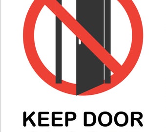 2 X Automatic Door Warning Sticker Decal Sticker Decal - Etsy