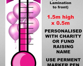 Fundraising Thermometer Poster - Etsy