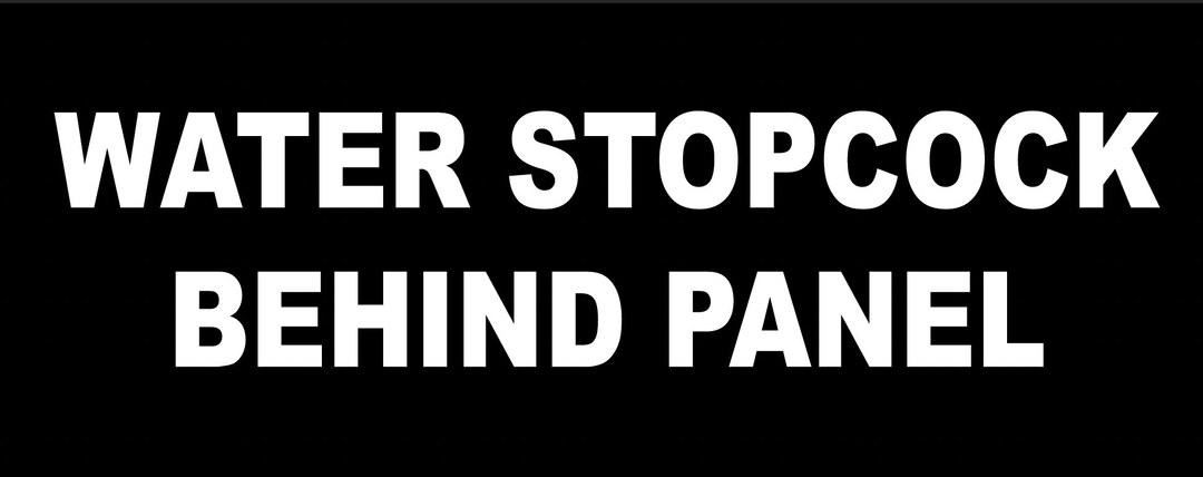 Water Stopcock Behind Panel Window Internal / External Self Adhesive ...