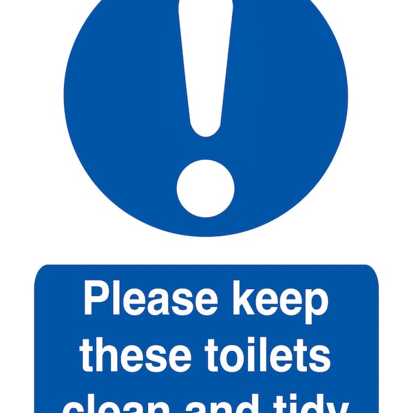 Please Keep the Toilet Clean Sign - Etsy UK