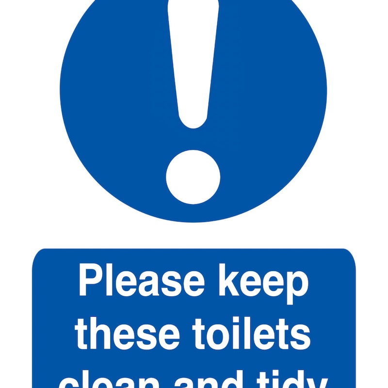 Keep the Toilet Clean Signs - Etsy UK
