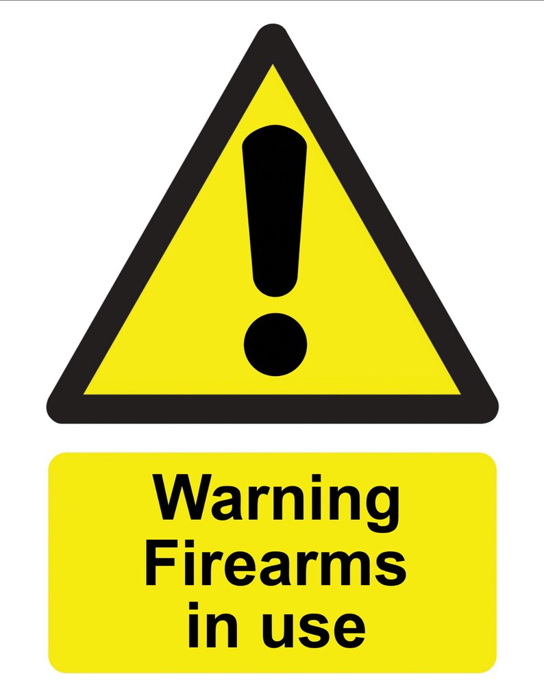 Warning Firearms in Use Guns Health Safety Business Signage Sign ...