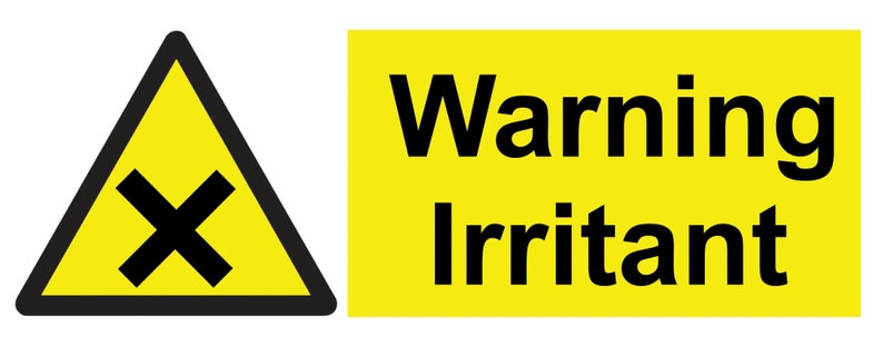 Caution Warning Irritant Irritants Health Safety Chemical Yellow Window ...
