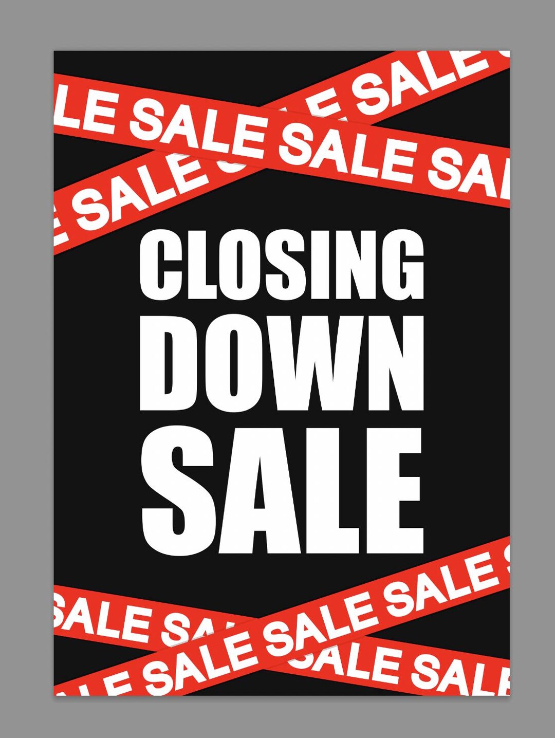Closing Down Sale Poster Sign Notice Optional Lamination Advertising ...