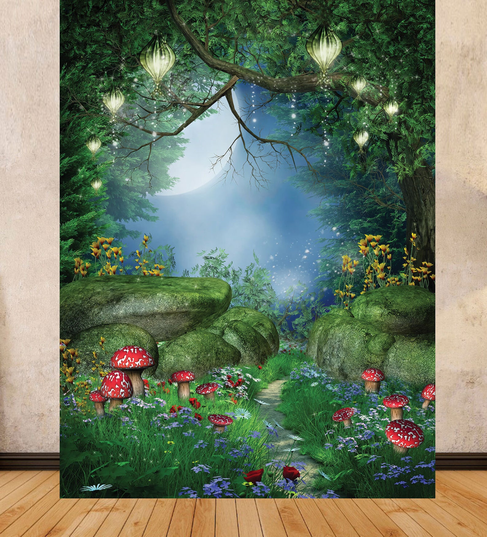 Enchanted Forest Magical Mystical Theme LARGE Party Backdrop Scene ...