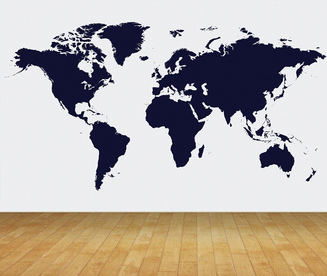 Map of the World Business Office Company Wallpaper Mural Bedroom ...