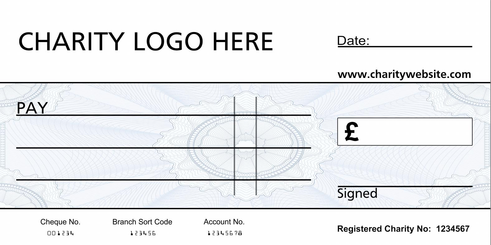 EXTRA Large Giant BLANK Charity Cheque Personalised Bespoke Check ...