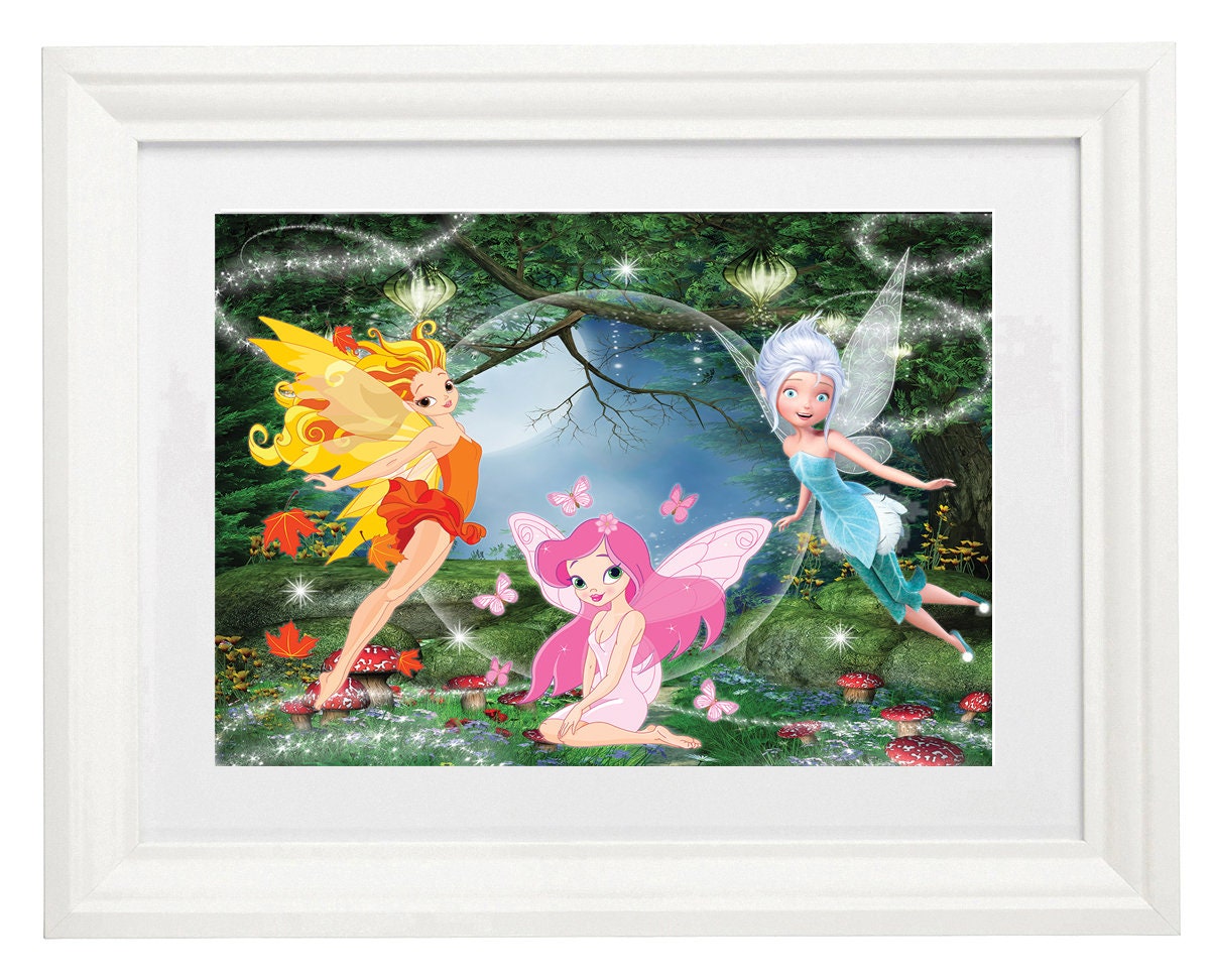 White Frame Beautiful Mystical Fairies Fairy Scene Characters | Etsy