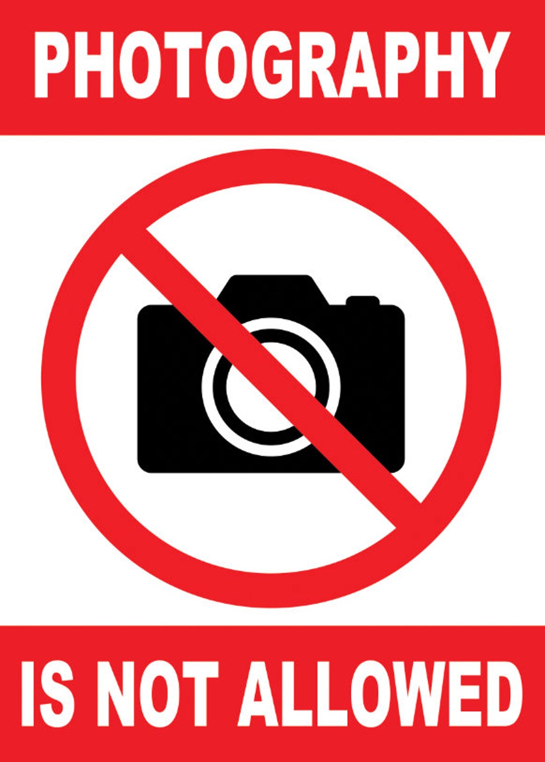 Laminated Poster Sign Notice Warning No Photographs No - Etsy Ireland